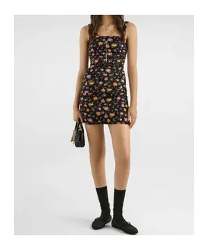 Dolce & Gabbana Floral Print Ruched Dress - Multi-colored