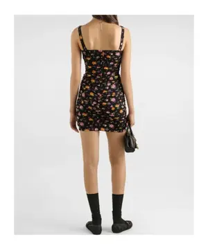 Dolce & Gabbana Floral Print Ruched Dress - Multi-colored