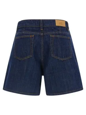 AMI Paris Heritage Label Contrast Stitch Bermuda Shorts