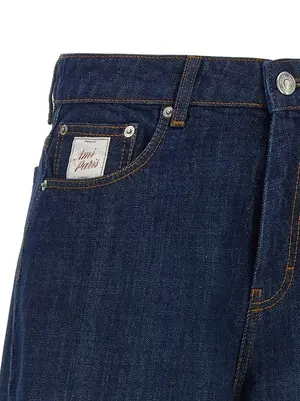 AMI Paris Heritage Label Contrast Stitch Bermuda Shorts