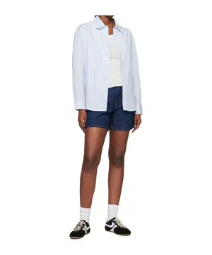 AMI Paris Heritage Label Contrast Stitch Bermuda Shorts