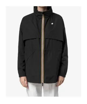 K-WAY Zip Up Flap Pocket Jacket - Black