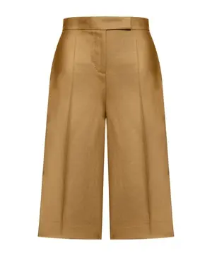 Max Mara Pleated Bermuda Shorts - Sand