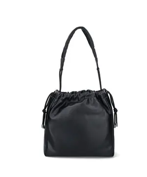 VIVIENNE WESTWOOD Orb Plaque Drawstring Tote Bag - Black