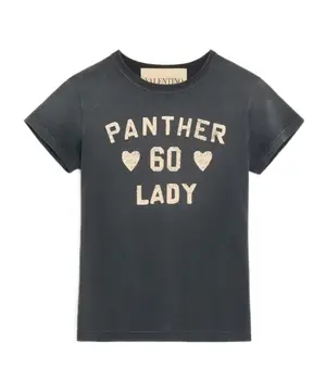 Valentino Garavani Logo Printed Crewneck T-shirt - Black/birch