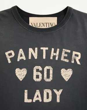 Valentino Garavani Logo Printed Crewneck T-shirt - Black/birch