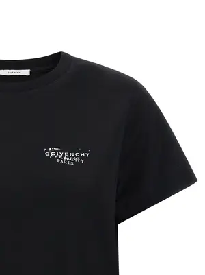 Givenchy Logo Printed Crewneck T-shirt - Black