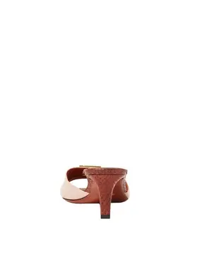 Fendi Ff Buckled Slip-on Heeled Sandals