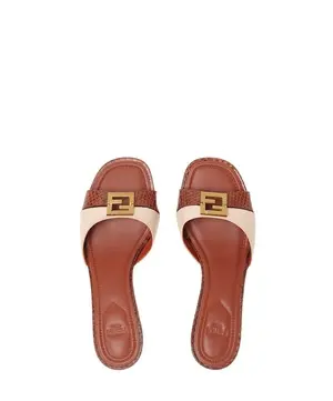 Fendi Ff Buckled Slip-on Heeled Sandals