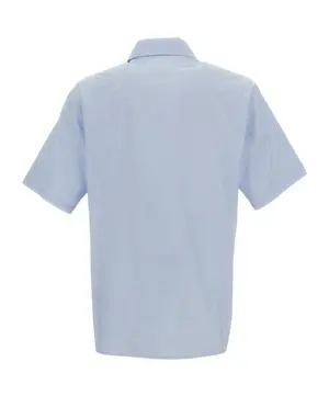 MAISON MARGIELA Striped Short-sleeved Shirt - Blue