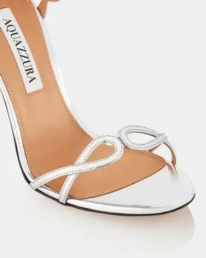 AQUAZZURA Hula Cutout-strap Stiletto Sandals - Silver