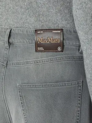 Max Mara Pleated Wide-leg Jeans - Medium Gray