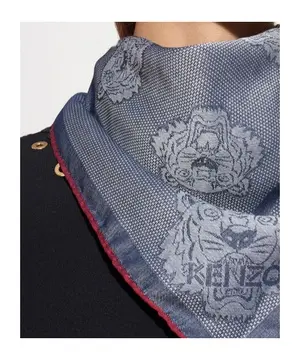 Kenzo Embroidered Mini Dress - Gray