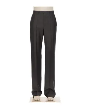 Valentino Garavani Pleated Straight Leg Tailored Trousers - Black