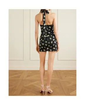 Dolce & Gabbana Floral Halterneck Mini Dress