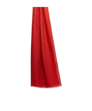 Max Mara Fringed Scarf - Red