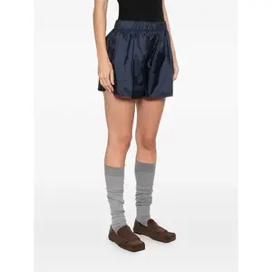 Prada Elasticated Waistband Shorts With Triangle Logo
