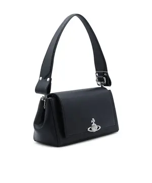 VIVIENNE WESTWOOD Chain Linked Medium Hazel Orb Shoulder Bag - Black