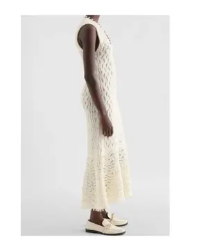 JIL SANDER V-neck Sleeveless Knitted Maxi Dress