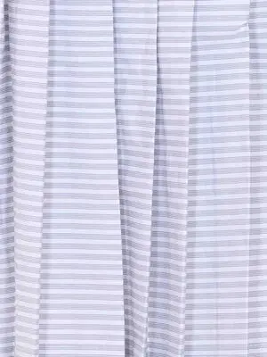 Thom Browne Striped Pleated Polo Mini Dress - Medium Gray