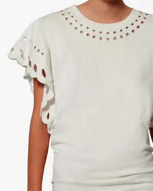 Isabel Marant Étoile Orlane Dress With Broderie Anglaise - Ecru