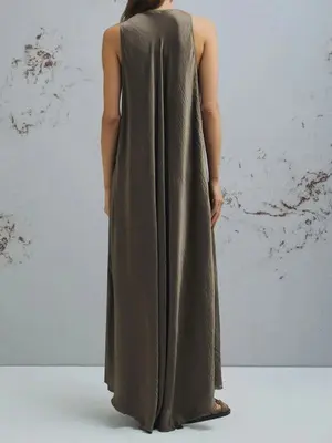 Marella Crinkle Twill Maxi Dress With Belt
