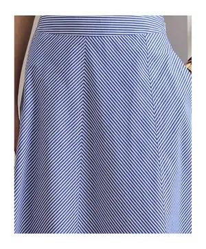 Ralph Lauren Striped Chevron Panel Midi Skirt
