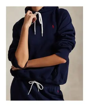 Polo Ralph Lauren Shrunken Fit Fleece Hoodie - Black