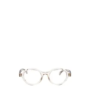 Moncler Round Frame Eyeglasses - White