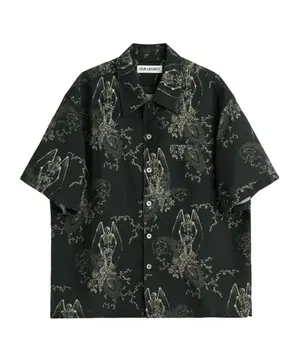 Our Legacy Death Paisley Short-sleeve Shirt - Black