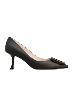 ROGER VIVIER Viv In The City Leather Pumps With Resin Buckle
