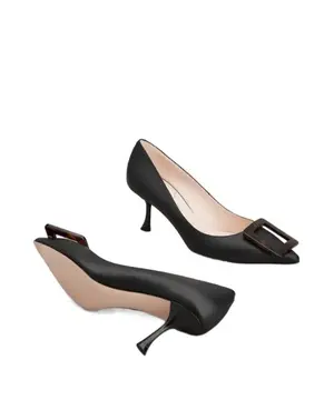 ROGER VIVIER Viv In The City Leather Pumps With Resin Buckle