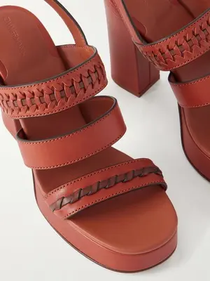 Zimmermann Alchemy Leather Platform Sandals - Brown