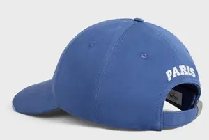 Celine Triomphe Cap In Cotton Twill Gabardine - Blue