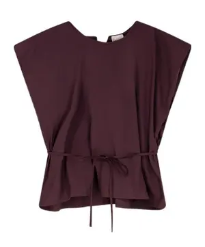 ALYSI Waist Tie T-shirt - Red