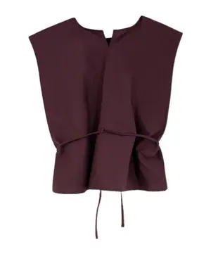 ALYSI Waist Tie T-shirt - Red