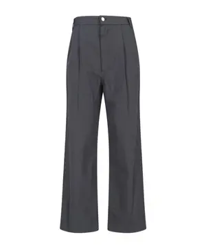 LOW CLASSIC Pleated Wide-leg Trousers - No