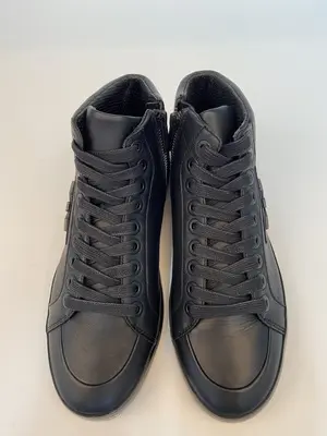 Emporio Armani Logo Detail High Top Sneakers