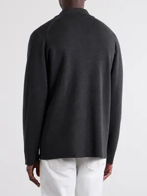 John Smedley Merino Wool Blazer - Gray