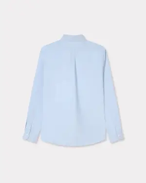 Kenzo Boke Flower Embroidered Casual Shirt - Light Blue