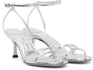 JIMMY CHOO Leo 65 High-heeled Sandals - Silver
