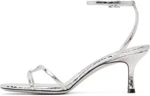 JIMMY CHOO Leo 65 High-heeled Sandals - Silver