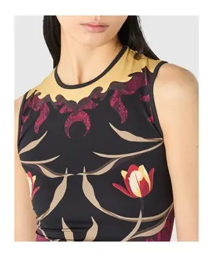 MARINE SERRE Sleeveless Moon Logo Jersey Top