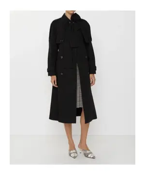 Burberry Kensington Medium Trench Coat - Black