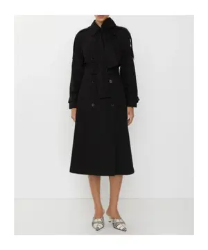 Burberry Kensington Medium Trench Coat - Black