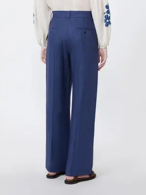 Max Mara Malizia Linen High-waisted Trousers