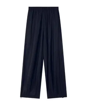 THE FRANKIE SHOP Pinstriped Wide-leg Trousers