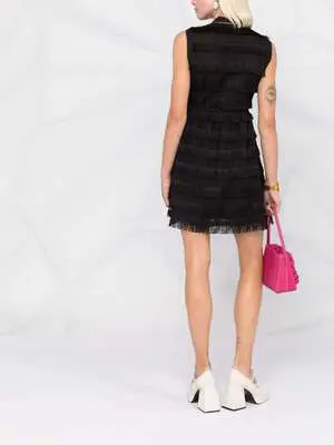 Moschino Sleeveless Tasseled Mini Dress
