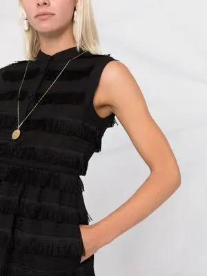 Moschino Sleeveless Tasseled Mini Dress