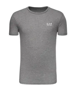 EA7 Logo Round-necked T-shirt - Gray